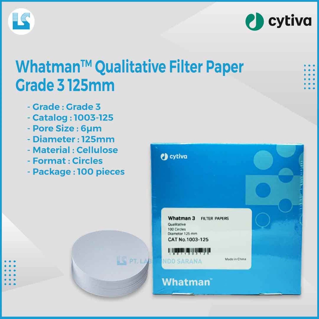 Jual Whatman Filter Paper / Kertas Saring Grade 3 , 125 mm | Shopee ...