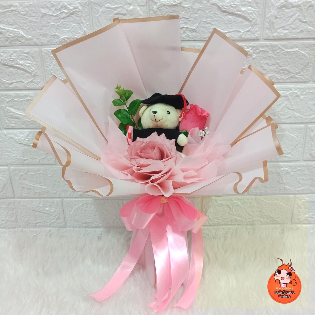 Jual BOUQUET WISUDA - Bucket Bunnga 1Stam ARTIFICIAL | Shopee Indonesia