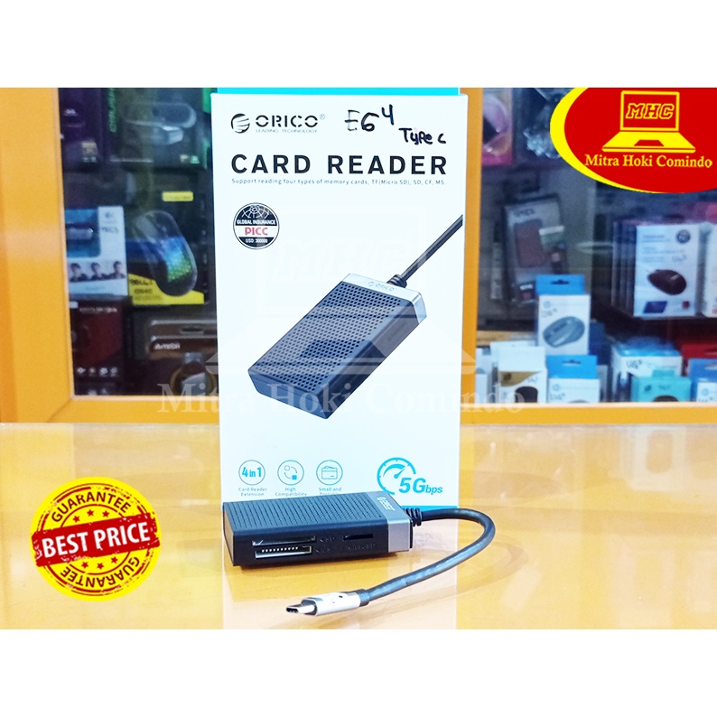 Jual CARD READER ORICO CL4T C3 4IN1 TYPE C MULTIFUNGSI TF SD CF MS ...