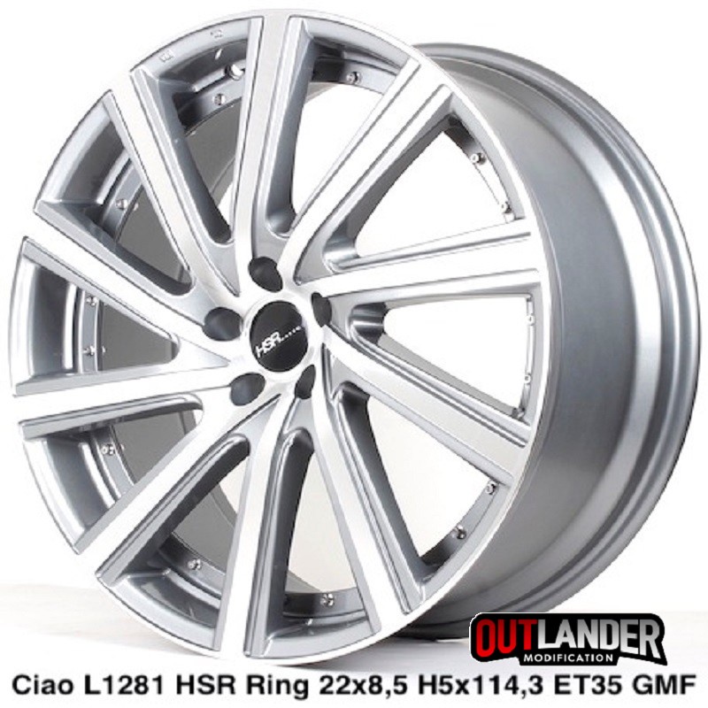 Jual Velg HSR Wheel CIAO Ring 22 Mobil Alphard Rush Captiva Juke R22 ...
