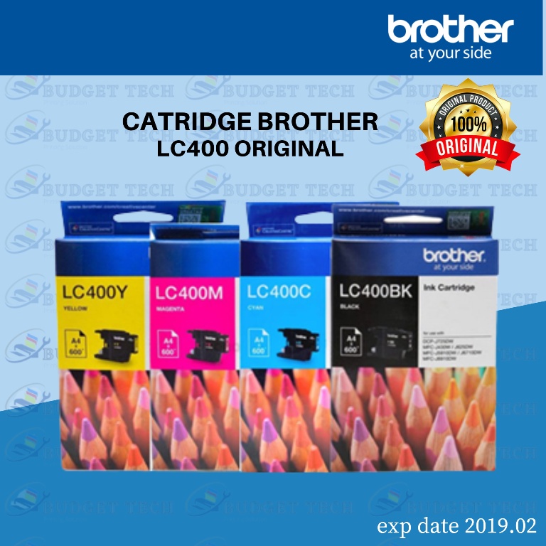 Jual Catridge Tinta Brother LC400 b c m y Benefit Ink LC 400 -Baru ...