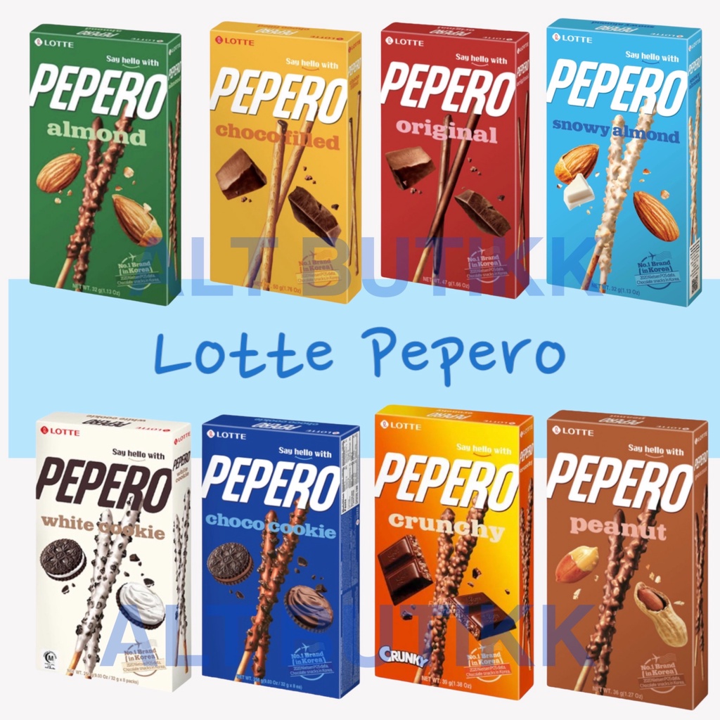 Jual LOTTE PEPERO ALL VARIANT | CHOCO WHITE COOKIE ALMOND ORIGINAL ...