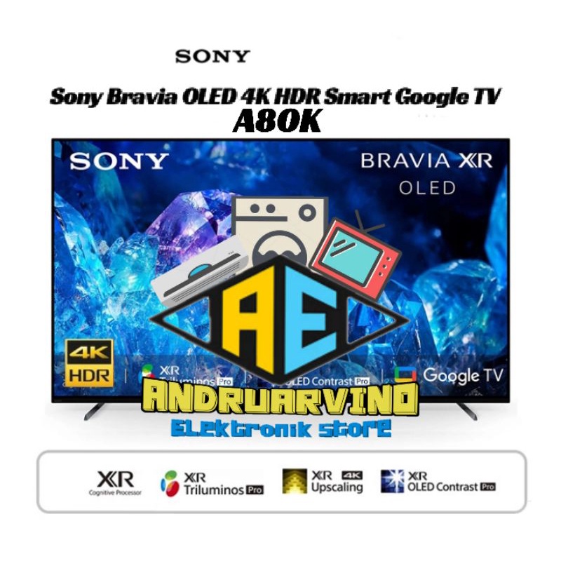 Jual Sony Bravia OLED 4K HDR Smart Google TV 55 Inch - 55A80K New 2022 | Shopee Indonesia
