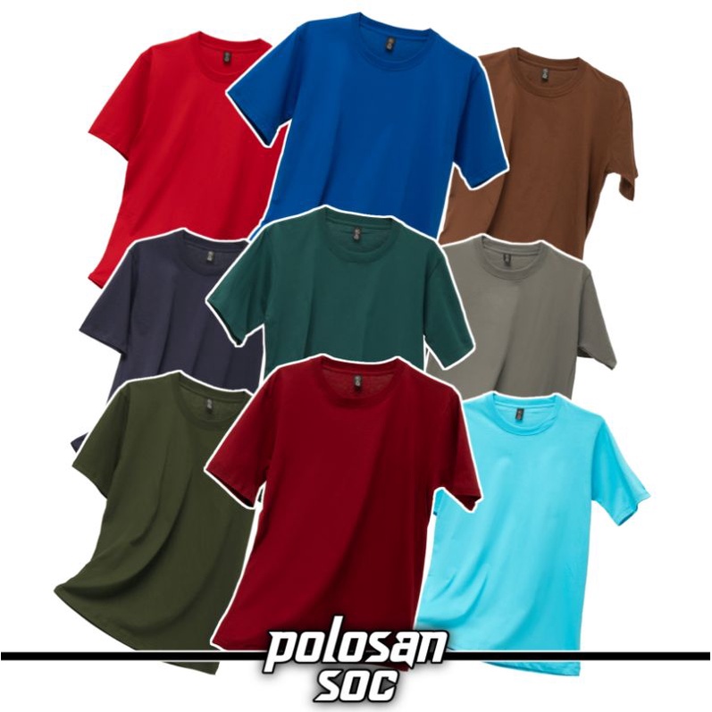 Jual [POLOSAN] KAOS POLOS 100% COTTON COMBED / UNISEX (BISA COD ...