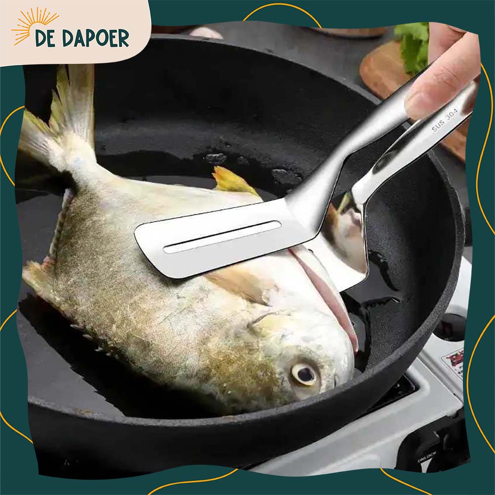 Jual Spatula Jepitan Ikan Besar Stainless Steel Capitan Steak BBQ ...