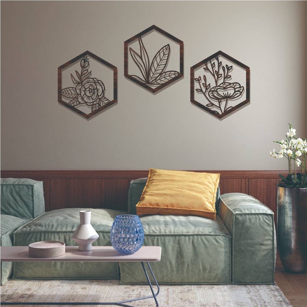 Jual Hiasan Dinding Kayu Pajangan Ruang Tamu Laser Cut Aesthetic ...