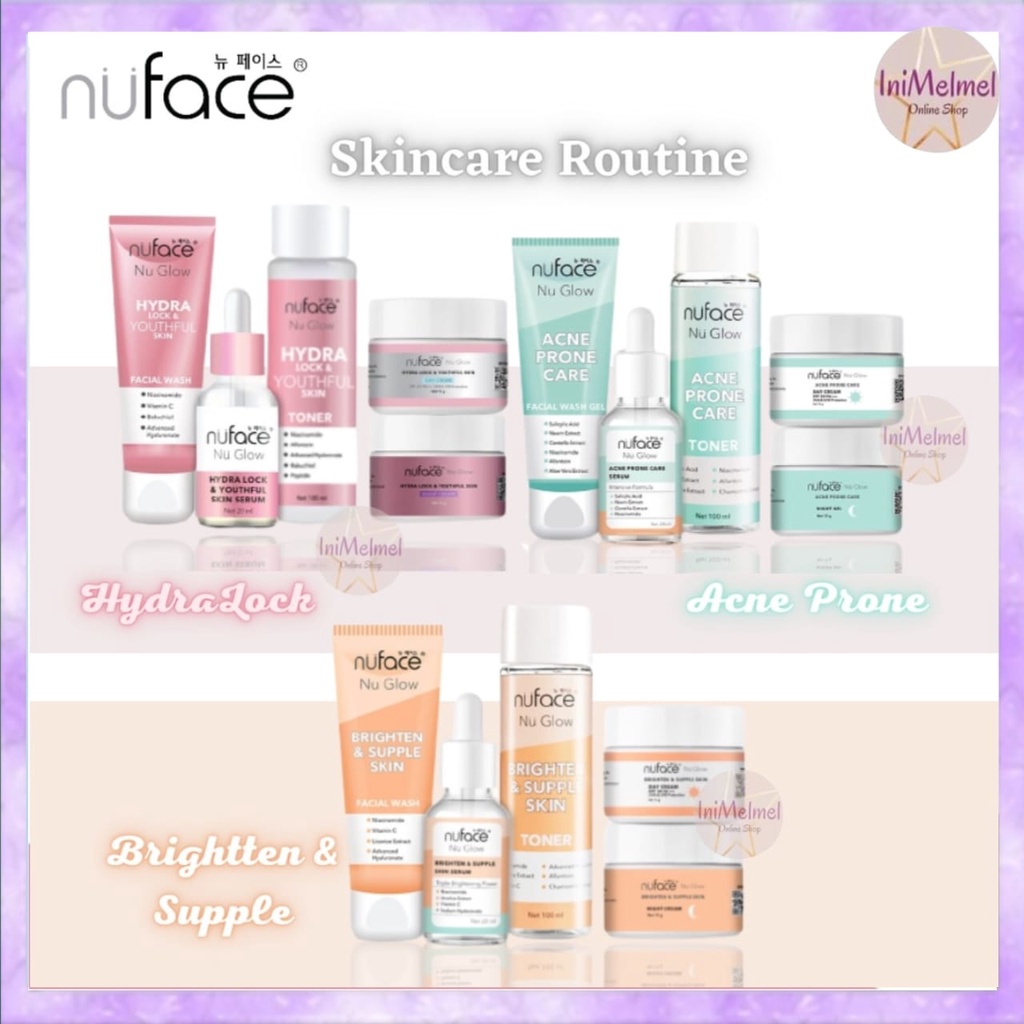 Jual Nuface 1 Paket Skincare | Bundling Skincare | Brightten | Acne ...