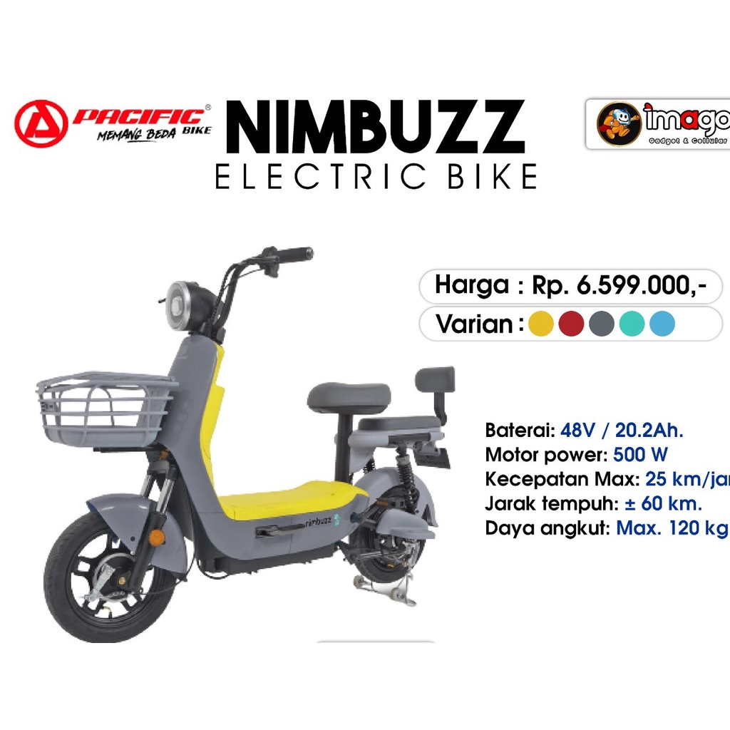 Jual SEPEDA LISTRIK PACIFIC NIMBUZZ | Shopee Indonesia