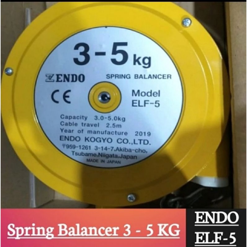 Jual Spring Balancer Kapasitas 3 - 5 KG Stroke2.5mm ENDO KOGYO ELF -5 ...
