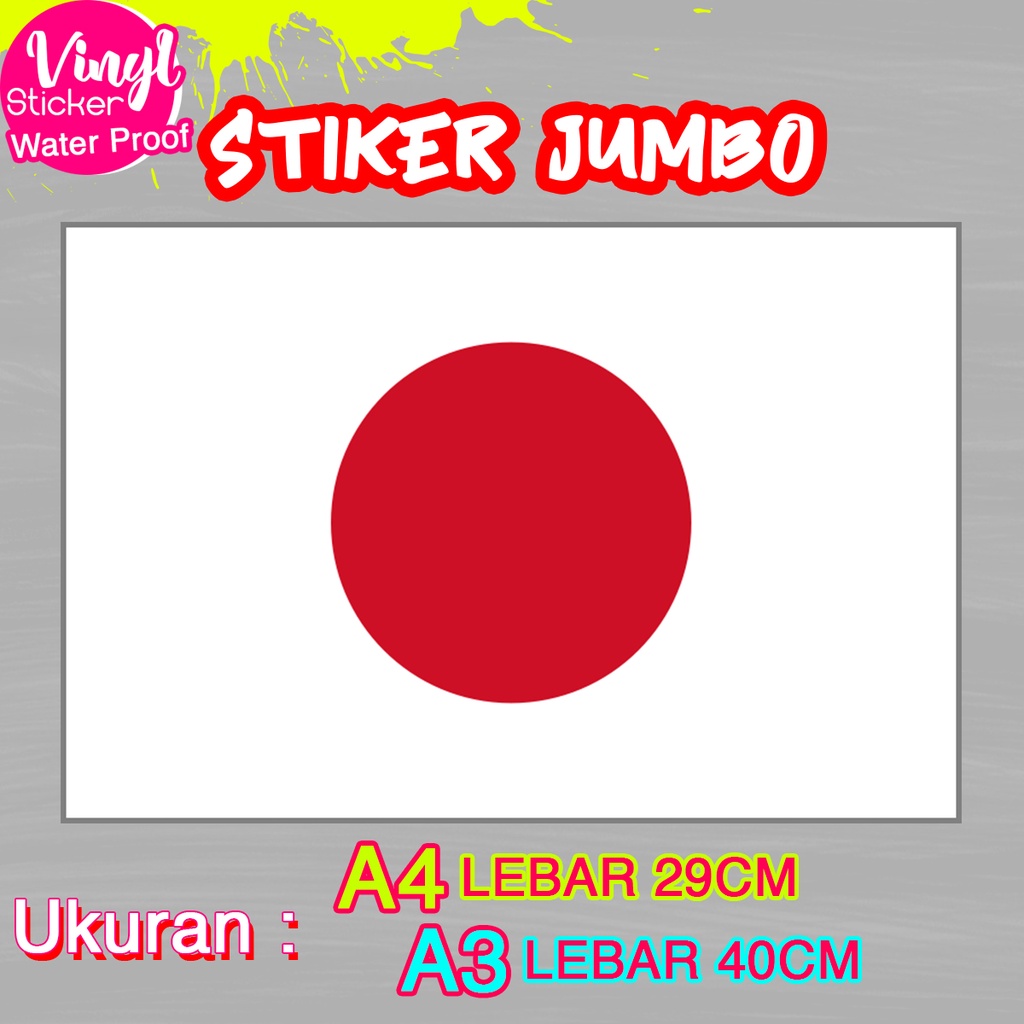 Jual Stiker Jepang Japan Ukuran Jumbo Sticker Besar Size A4 A3 Vinyl ...