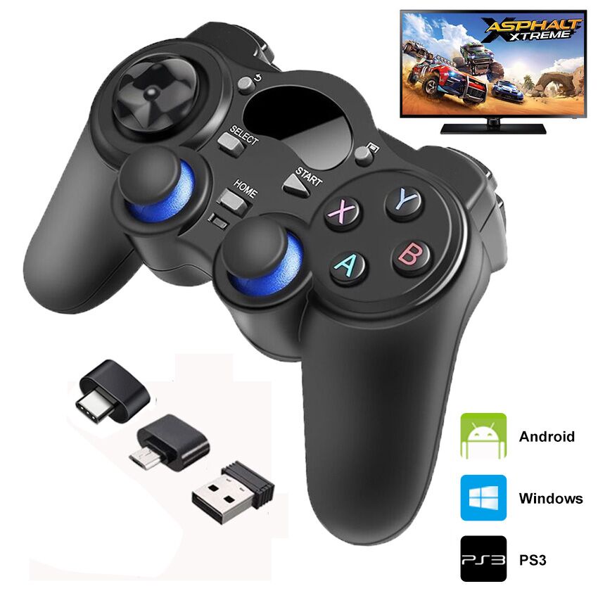 Jual Gamepad Wireless USB 2.4GHz Controller Console Joystick Gaming ...