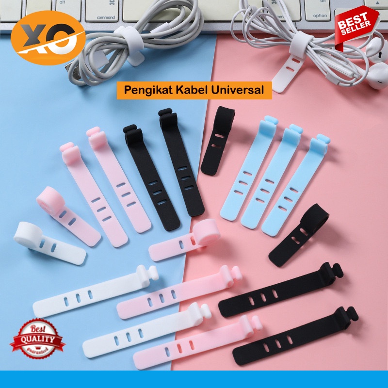 Jual Pengikat Kabel Charger Silicon Holder Binder Clip Cable Organizer ...