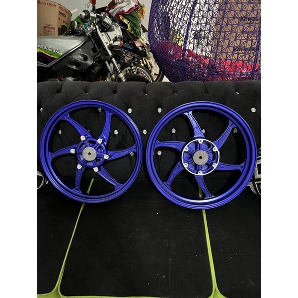 Jual velg vnd six star blue biru ninja original | Shopee Indonesia