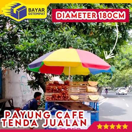 Jual Payung Tenda Cafe DIAMETER 180 CM Besar Jumbo Buat Jual Jualan Bazar Taman Pantai Outdoor ...
