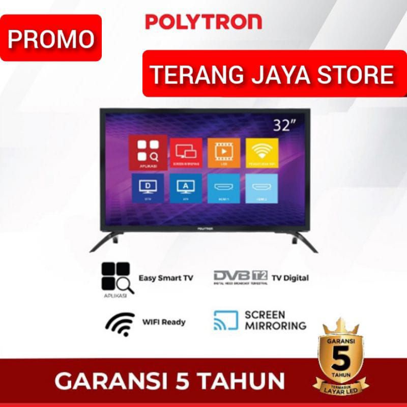 Jual TV LED DIGITAL SMART TV 32 INCH POLYTRON 32CV2269 CV 2269 | Shopee Indonesia