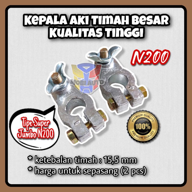Jual Kepala Aki Timah N200 Besar / Klem Accu Tebal Kualitas Tinggi ...