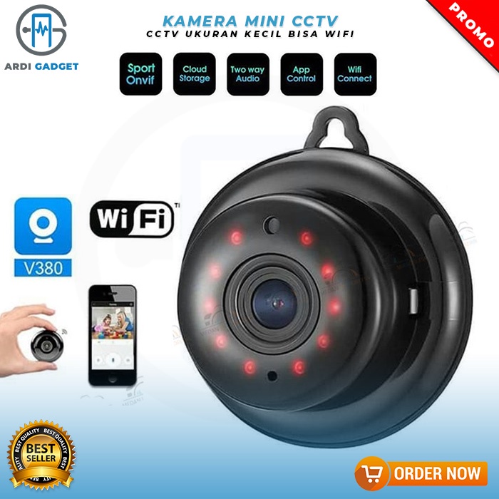 Jual Kamera Kecil Wifi Spy Camera V380 Kamera Pengintai Ukuran Mini P2P ...