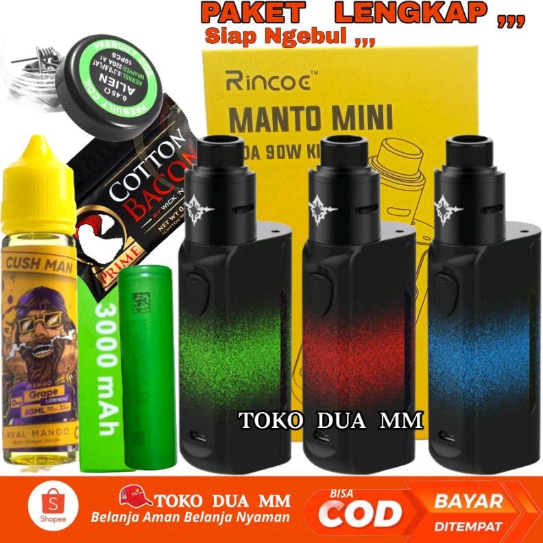 Jual VAPOOR VAPEE MANTO MINIi 90 WATT / VAPE Manto mini Lengkap SIAP ...