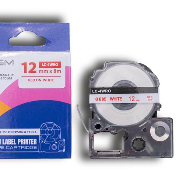Jual OEM LABEL TAPE 12mm x 8m FOR USE ON EPSON LABELWORKS - black on ...