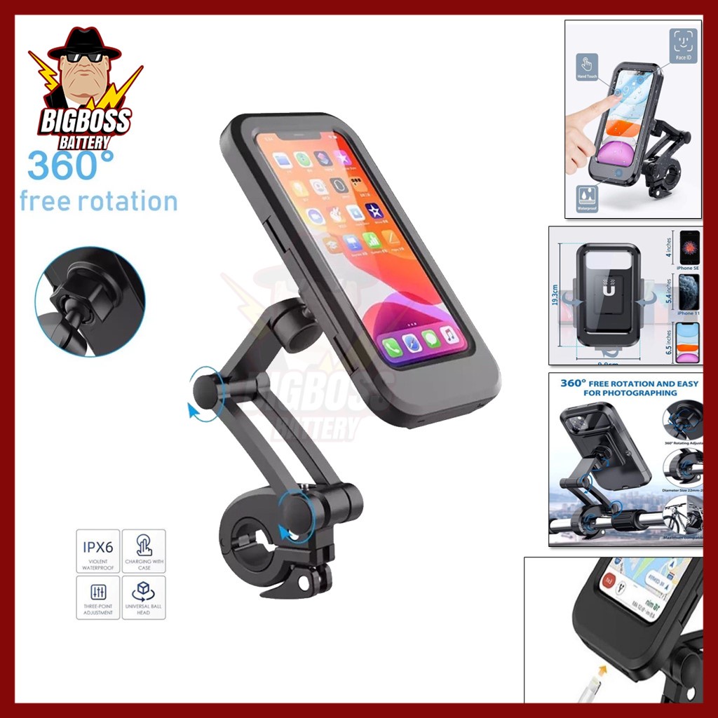 Jual Phone Holder Motor Stang Sepeda Waterproof Universal 4in1HM18 Tempat Dudukan Hp Anti Air ...