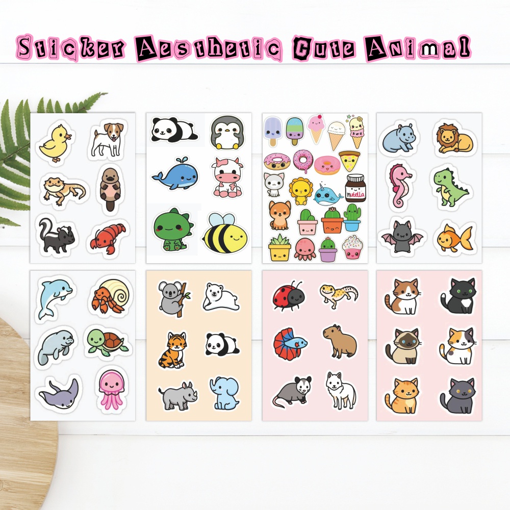 Jual STICKER STIKER TUMBLR JOURNAL CASE HP AESTHETIC CUTE ANIMAL HEWAN ...