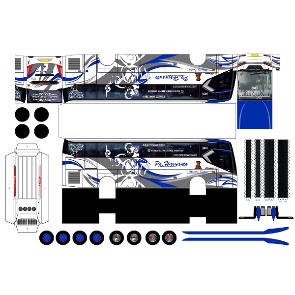 Jual DIY Miniatur Bus Haryanto Unicorn SR2 Panorama Papercraft | Shopee ...
