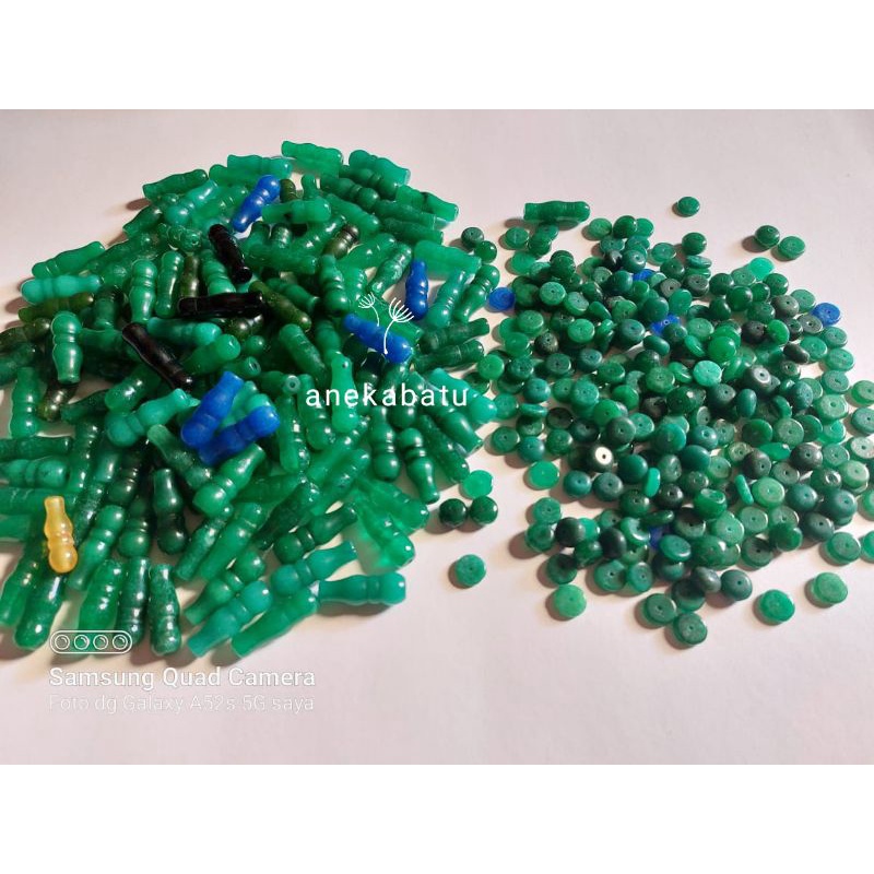 Jual MANIK BATU ALAM KEPALA TASBIH PANJANG 3CM WARNA RANDOM ISI 15PCS ...