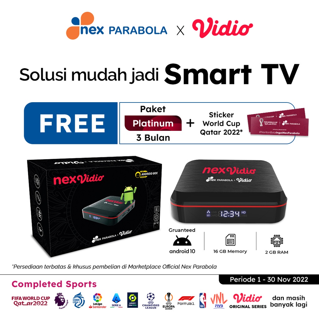 Jual Nex Parabola - NexVidio Receiver berbasis Android Box | Shopee Indonesia