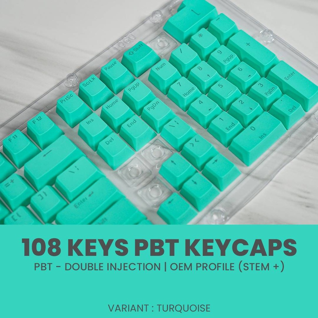 Jual Sades PBT Double Injection Keycaps 108 Set OEM Profile | Shopee ...