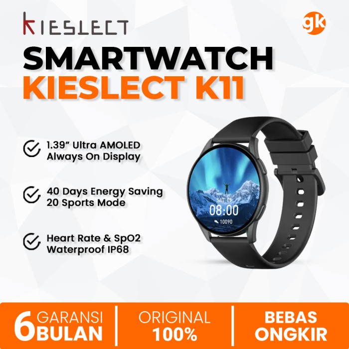 Jual KIESLECT K11 Smartwatch Ultra AMOLED Always On Display 1.39" Waterproof IP68 | Shopee Indonesia