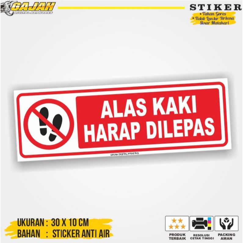 Jual Stiker Alas kaki harap dilepas / Sticker Alas Kaki Harap dilepas ...