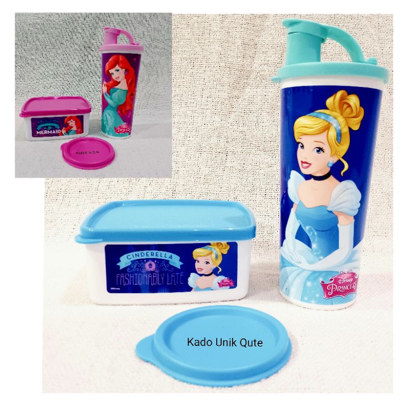 Jual Bottle, Break Time Princess Lunch Box set Tupperware | Shopee ...