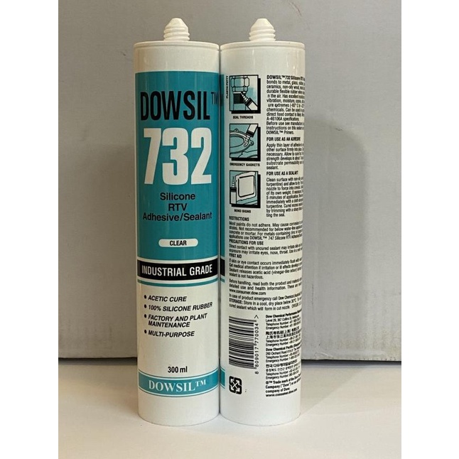 Jual dowsil 732 / dowsil 732 silicone rtv adhesive/sealant | Shopee ...
