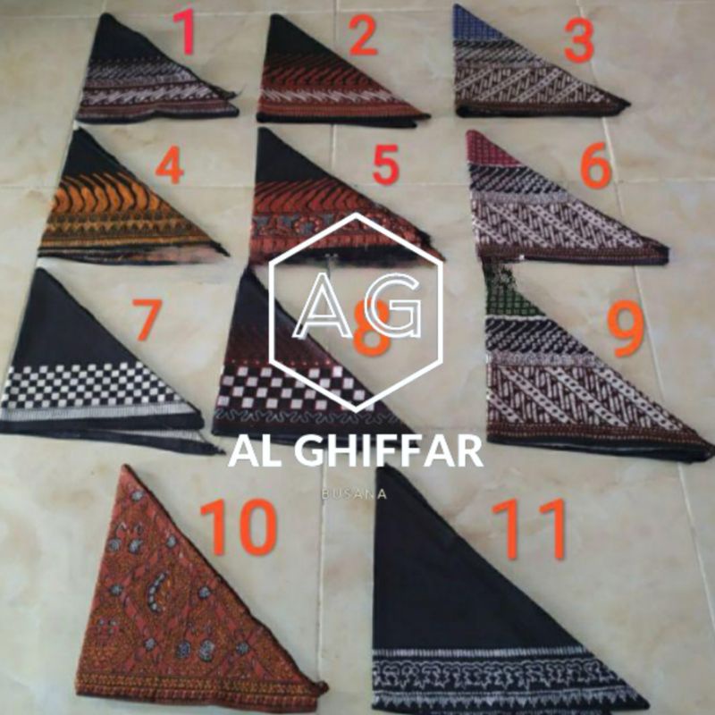 Jual udeng jawa segitiga/iket kepala batik/iket segitiga/udeng jaranan ...