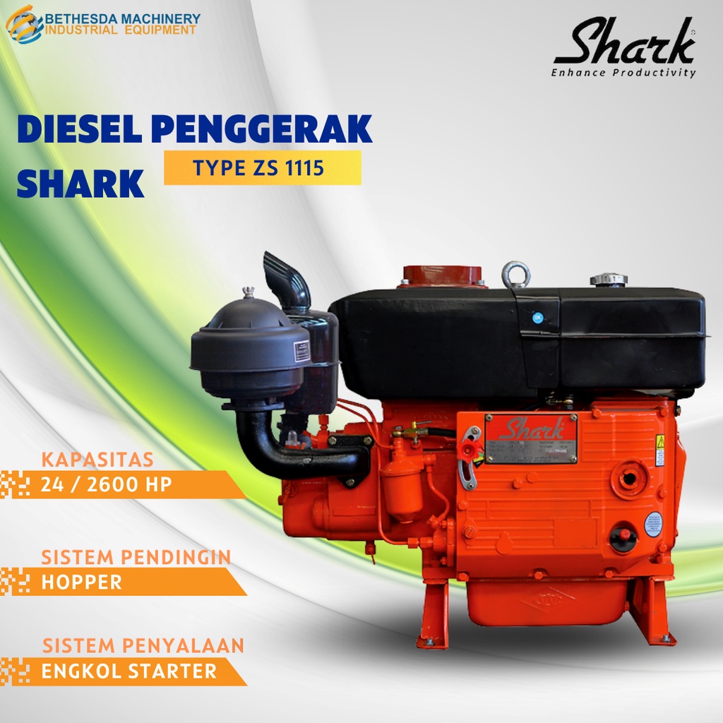 Jual Mesin penggerak Shark ZS 1115 WO 24 HP Diesel Engine 24HP/24PK | Shopee Indonesia