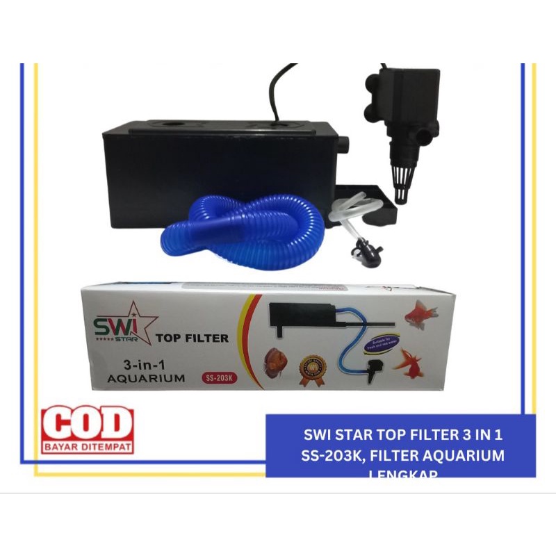 Jual NS SWI STAR POMPA MESIN TOP FILTER 3 IN 1 SS 203K AQUARIUM AQUASCAPE LENGKAP | Shopee Indonesia