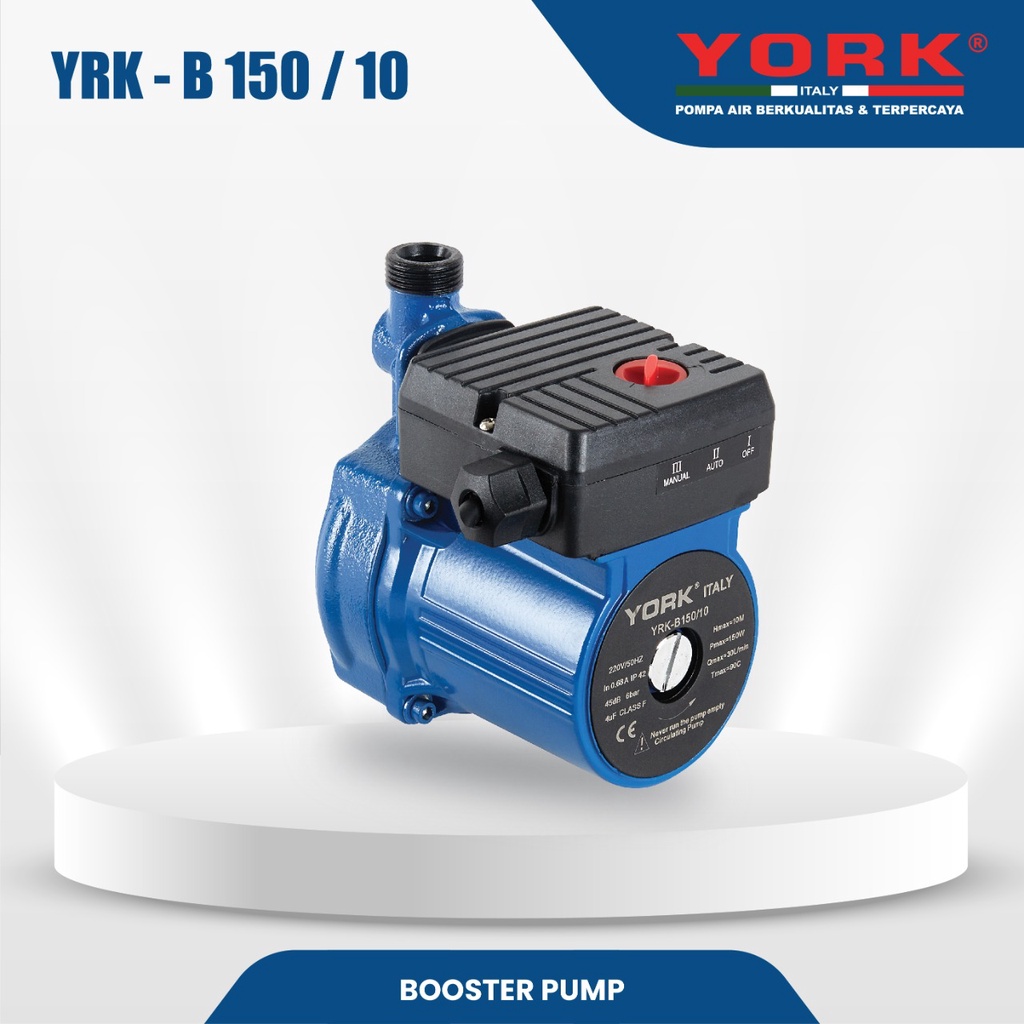 Jual York Pompa Air Booster / Pompa Dorong York 1 Speed YRK-B150/10 ...