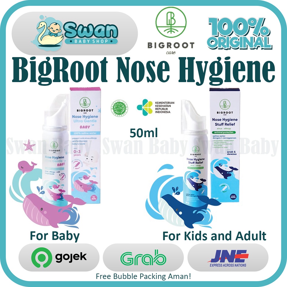 Jual Bigroot Nose Hygiene Stuff Relief / Nose Hygiene Ultra Gentle Baby ...