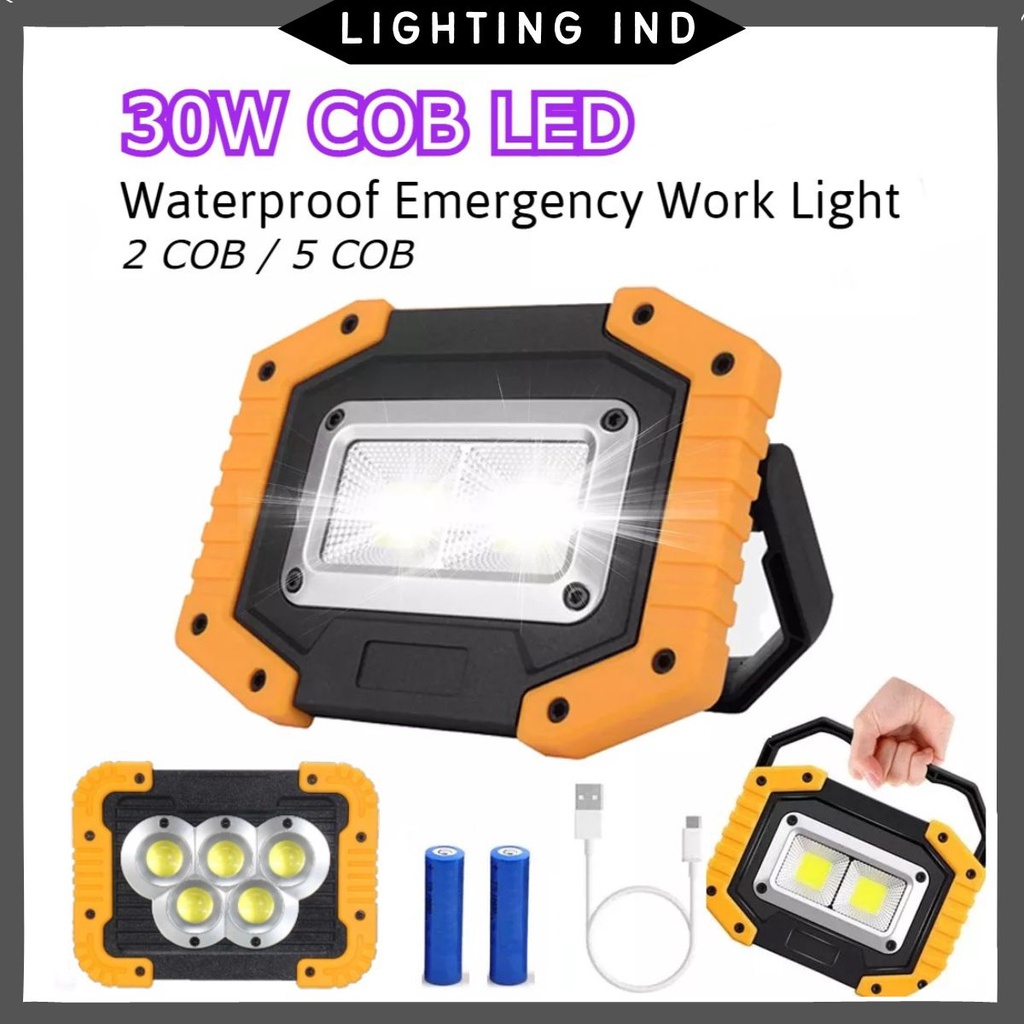 Jual Lampu Emergency Darurat LED COB Solar Panel Multifungsi Camping ...