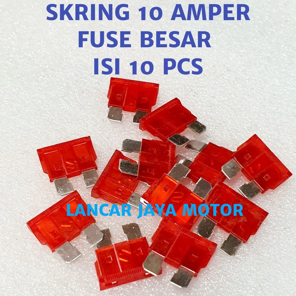 Jual FUSE UKURAN 19X19MM SEKRING SIKRING TANCAP BESAR 10A AMPERE 10 ...