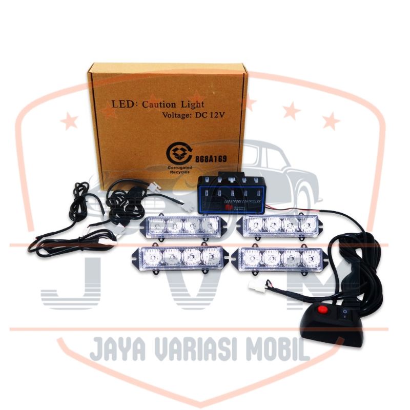 Jual JVM Led Grill 12 volt 4x4 nyala biru - biru | Shopee Indonesia