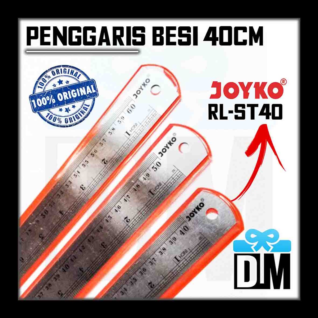 Jual Penggaris Jidar Besi Stainless 40cm Alat Garis Alat Ukur Besi ...