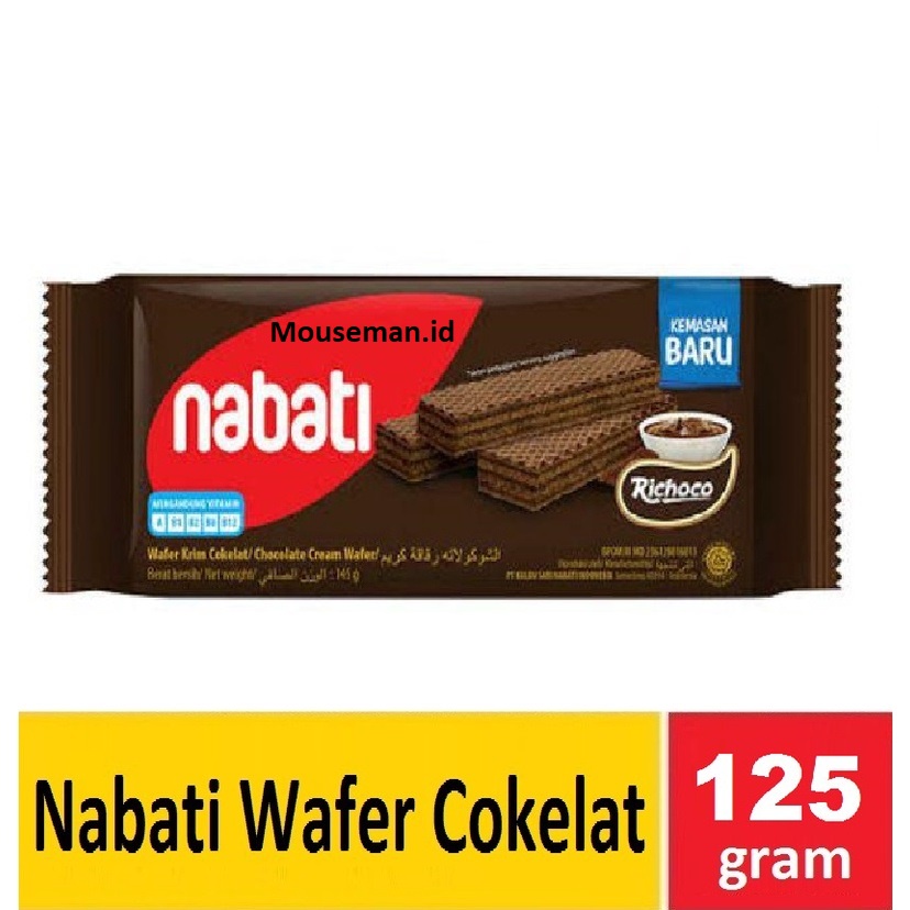 Jual Richoco Nabati Wafer Krim Cokelat / Chocolate Cream Wafer Coklat 100gr | Shopee Indonesia
