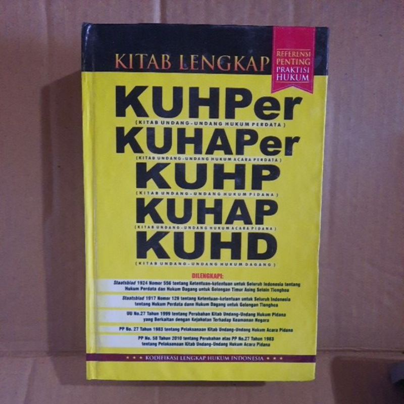 Jual KITAB LENGKAP KUHPER, KUHAPER, KUHP, KUHAP, KUHD CAVER KUNING ...