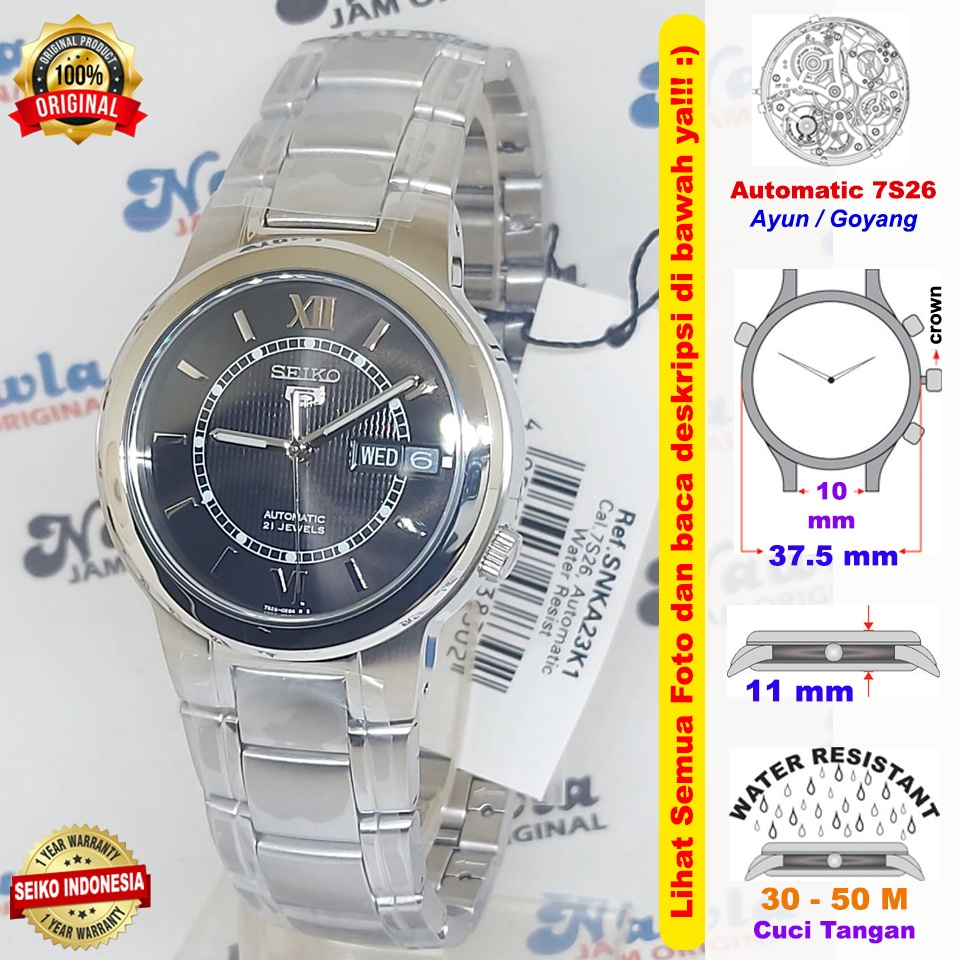 Jual Seiko 5 Automatic SNKA23K1 Black Dial - Jam Tangan Pria SNKA23 ...