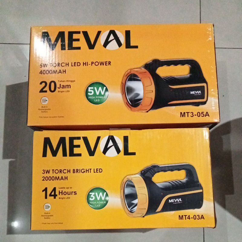 Jual Senter MEVAL TORCH LED 3W MT4-03A, Senter MEVAL TORCH LED 4W MT3 ...