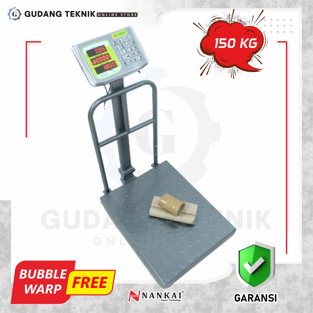 Jual Timbangan Duduk Digital Rail Nankai 150Kg / Timbangan Digital Nankai 150 Kg / Nankai 150Kg ...
