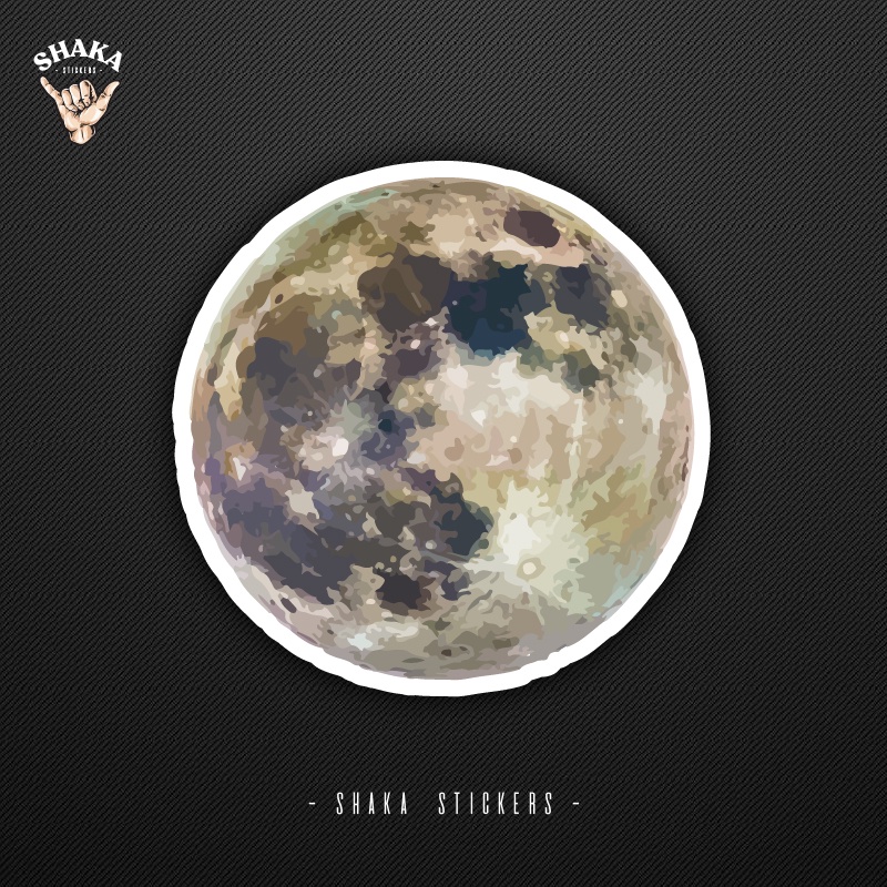 Jual Sticker Laptop Stiker Aesthetic Anti Air Bulan Moon Sticker Lucu ...