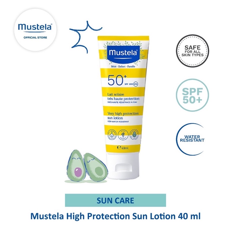 Jual MUSTELA High protection Sun Lotion SPF 50 - 40 ml & 100ml | Shopee ...