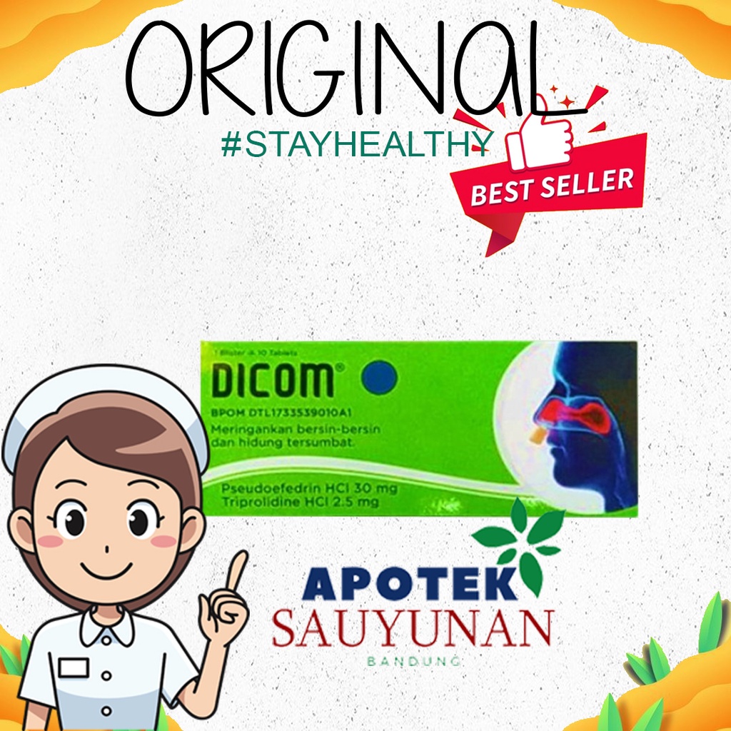 Jual DICOM Obat Untuk Flu | Pilek | Alergi | Bersin-Bersin isi 10 ...